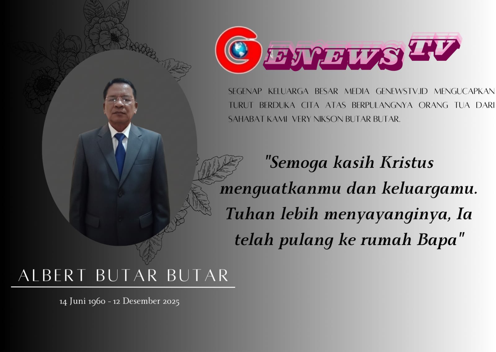 Berita Duka: Keluarga Besar Genewstv.id Sampaikan Belasungkawa atas ...